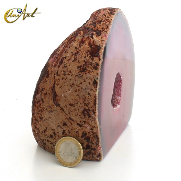 Comprar Geoda de ágata rosa y roja.