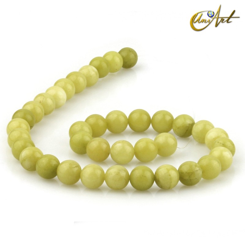 Lemon Jade round beads