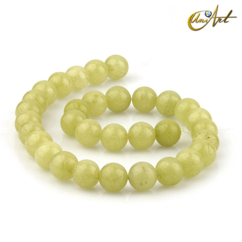 Lemon Jade round beads
