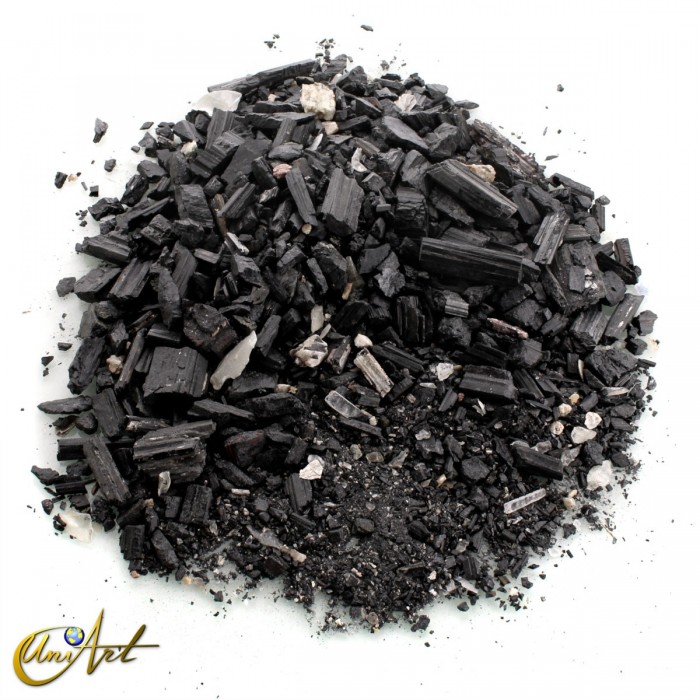 Buy black tourmaline in gravel and powder.