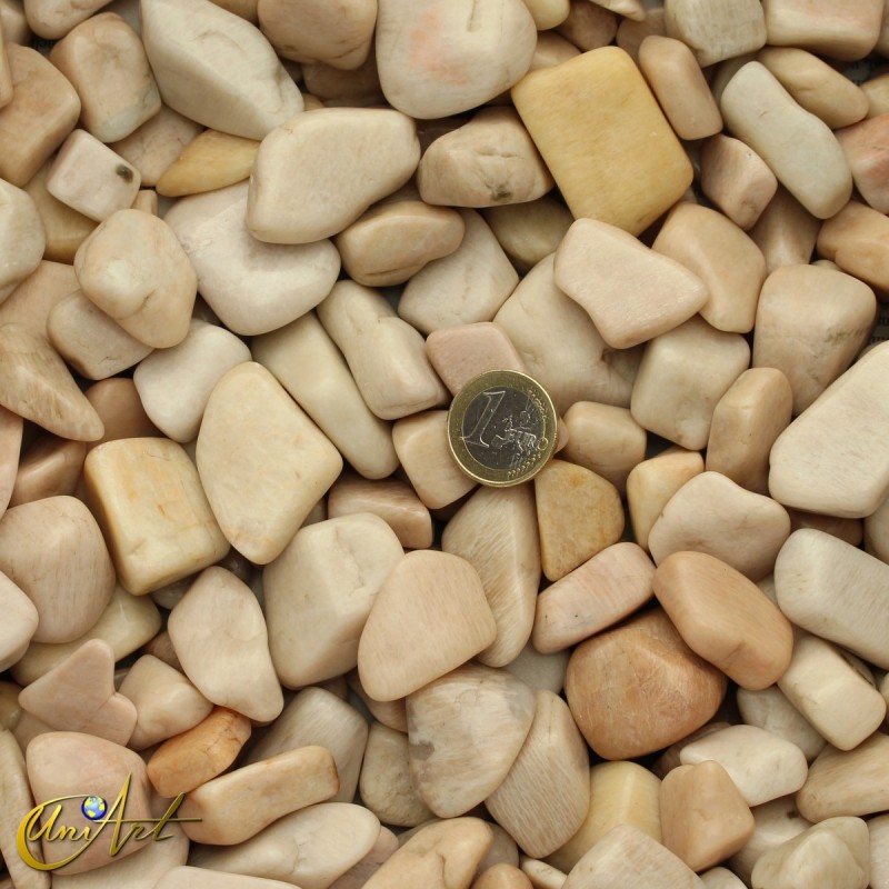 Cream moonstone tumbled stones