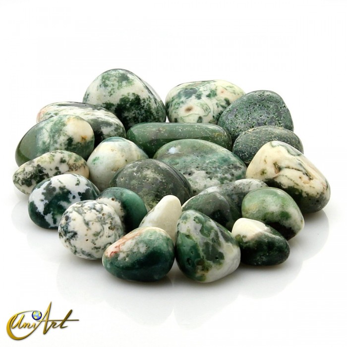 Buy tree agate tumbled stones in packet of 200 grs