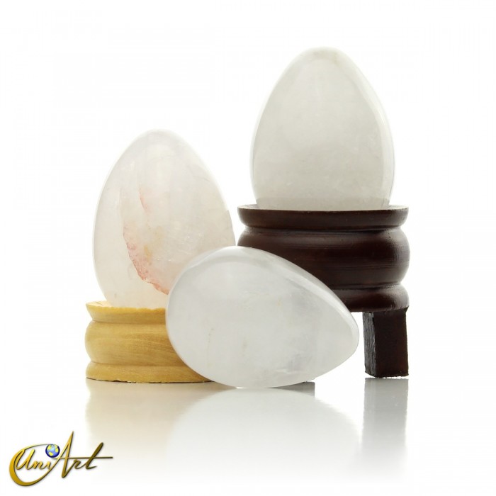 Handmade natural crystal quartz egg.