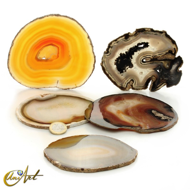 Buy natural color agate slab, various sizes, price by weight.