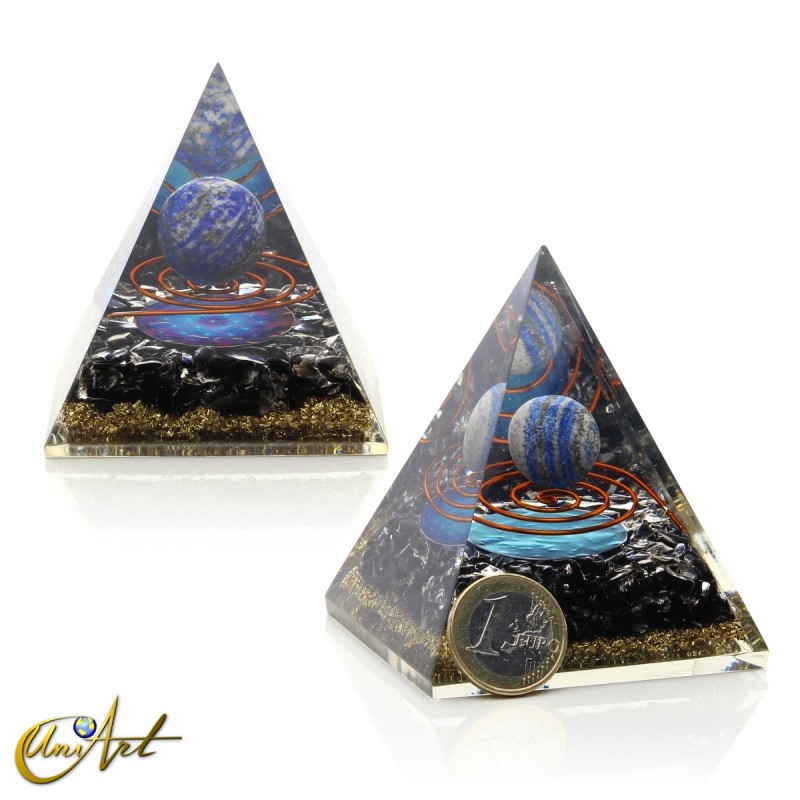 Orgonite pyramid with sphere