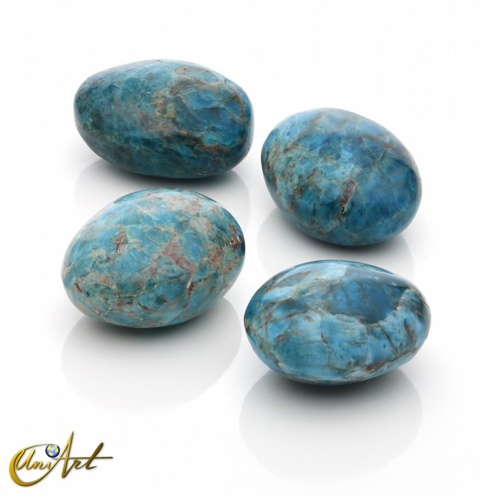 Beautiful polished Apatite stones, originating from Madagascar.
