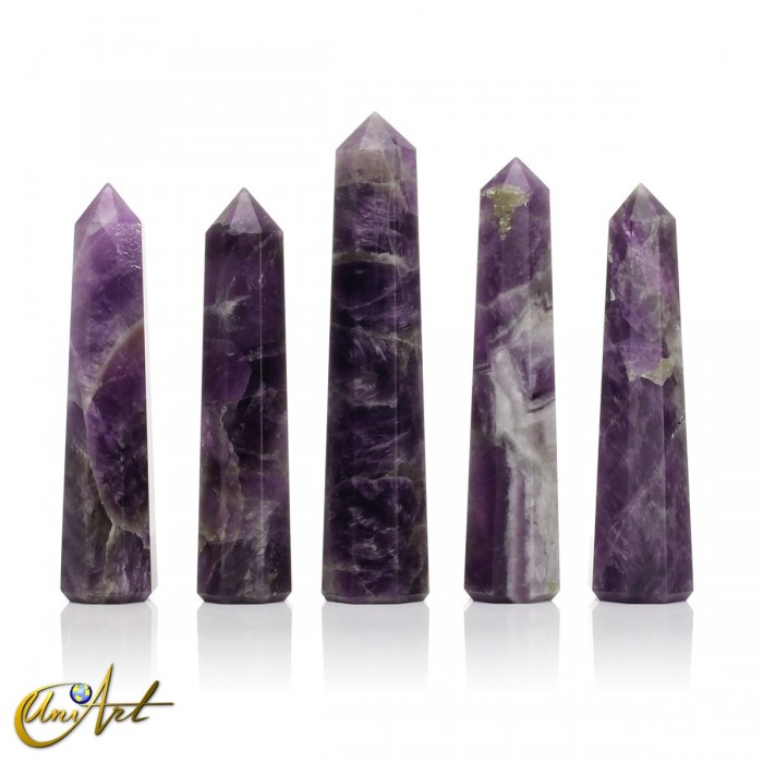 Eight-Sided Faceted Amethyst Points