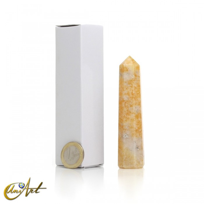 Eight-Sided Faceted Yellow Calcite Points