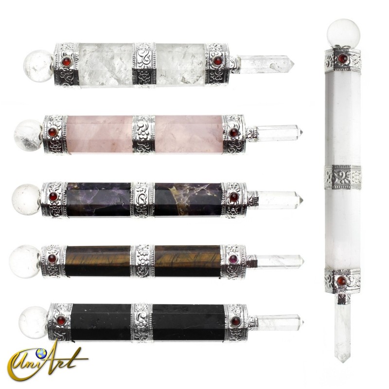 Buy Power Wands of Natural Stones with Garnet and Crystal Quartz