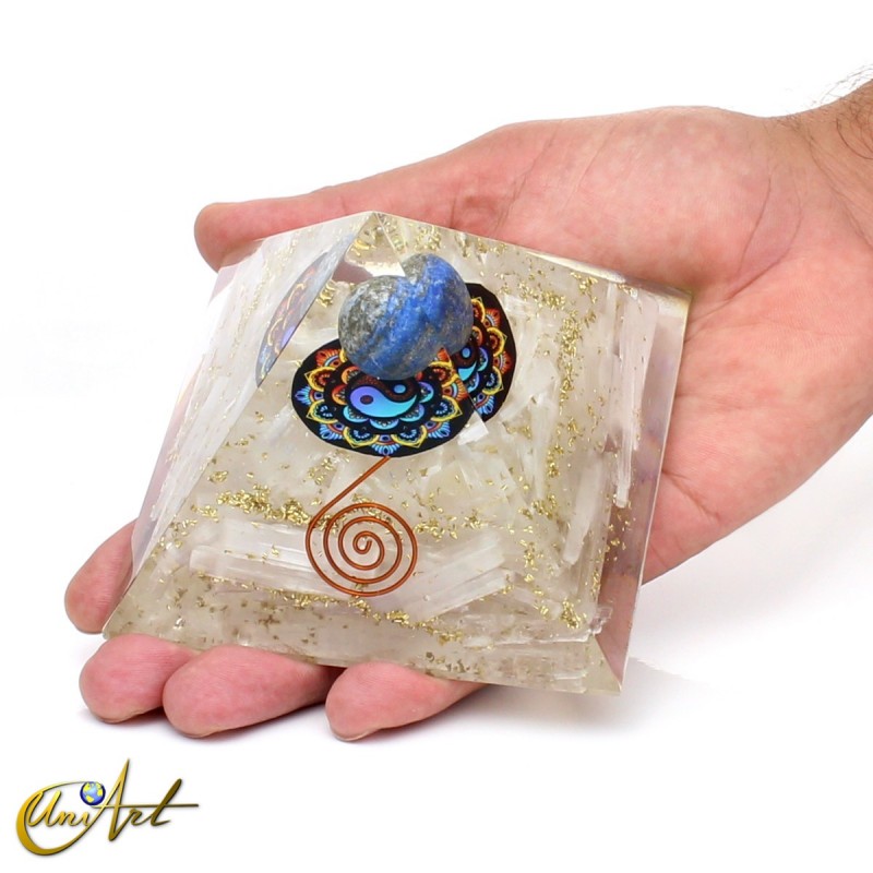 Orgonite Pyramid with Yin Yang Symbol and Levitating Sphere in Natural ...