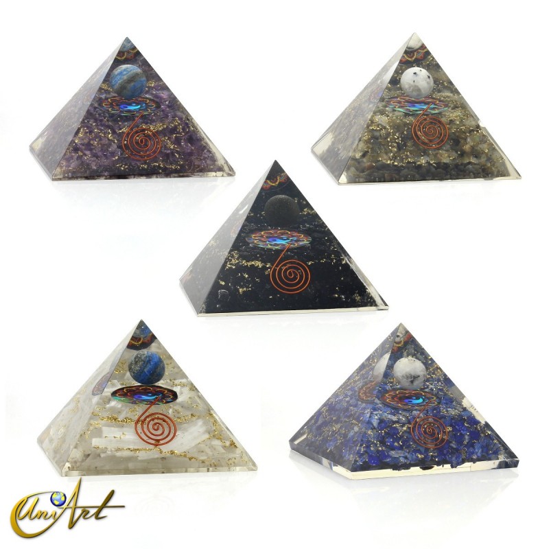 Orgonite Pyramid with Yin Yang Symbol and Levitating Sphere in Natural ...
